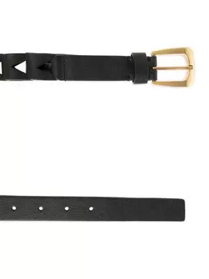 ALLSAINTS Braided Leather Belt With Gold-tone Buckle