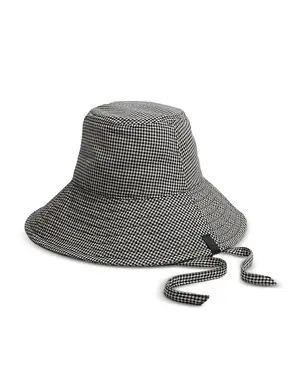 Rag & Bone Harper Sun Hat - Black Gingham