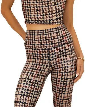 Beach Riot Yara Houndstooth Print Top - Midnight Houndstooth