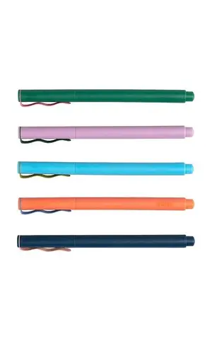 Papier Quintet Fineliners In Blue, Green - Multi
