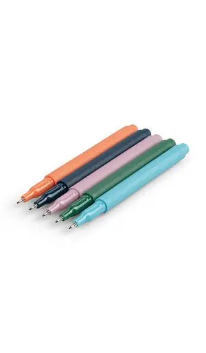 Papier Quintet Fineliners In Blue, Green