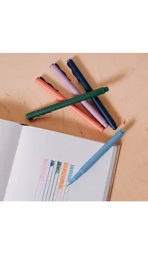 Papier Quintet Fineliners In Blue, Green