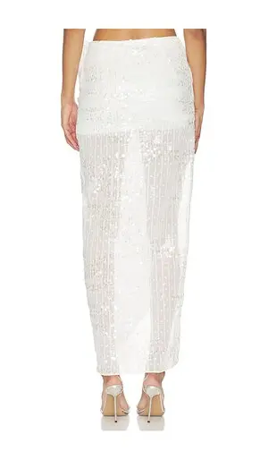 MARRKNULL Beaded Midi Skirt