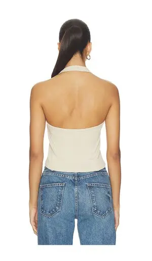 NILI LOTAN Britt Halter Top - Wheat