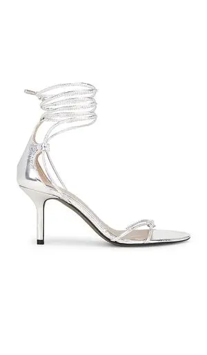 ALLSAINTS Ali Metallic Ankle Tie Sandals