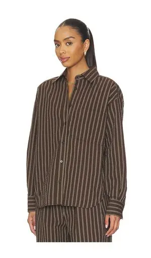 Closed Oversized Striped Shirt