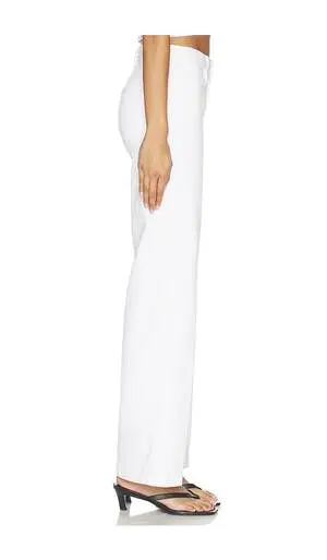L'Agence Joanne Wide Leg Pant In White - Blanc