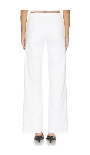 L'Agence Joanne Wide Leg Pant In White - Blanc