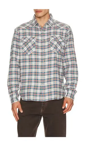 Faherty Brand Western Shirt In Blue,white