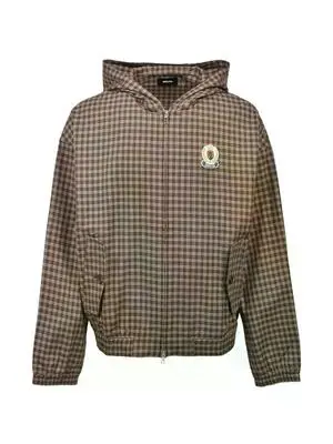 BREATH Checked Hooded Zip-up Jacket