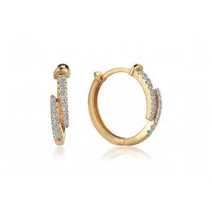 REIS JEWELLERY 14k Yellow Diamond Hoop Earrings - Gold