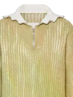 MAISON MARGIELA Ribbed Knit Half-zip Sweatshirt