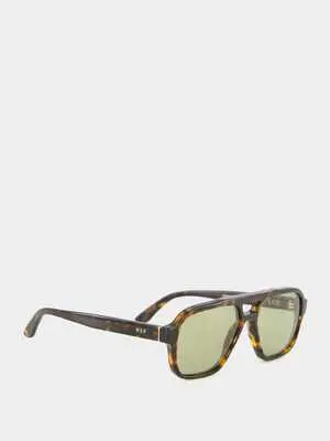 RETROSUPERFUTURE Havana Aviator Sunglasses - Brown