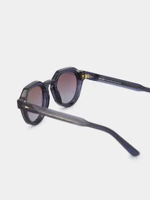 AHLEM Stormlight Round Acetate Sunglasses - Blue