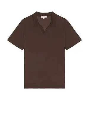 Onia Extra Fine Merino Wool Johnny Polo - Espresso