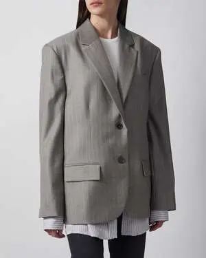 Acne Studios Single-breasted Layered Suit Blazer
