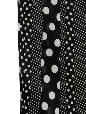 Junya Watanabe Polka-dot Pleated Midi Skirt