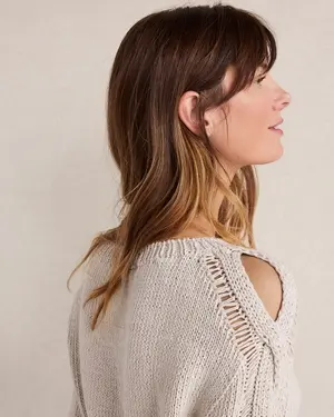 THE KNOTTY ONES Séja Sweater Handmade Upcycled Cotton Knit