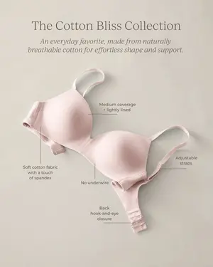 HAVEN WELL WITHIN Cotton Bliss Lightly-lined No-wire T-shirt Bra - Beige