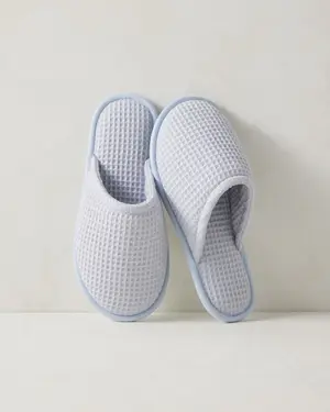 HAVEN WELL WITHIN Organic Cotton Terry Waffle Slippers - Sand