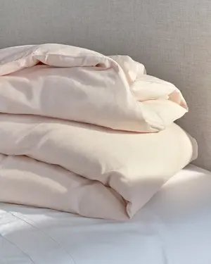 HAVEN WELL WITHIN Organic Cotton Linen Duvet Cover - Blush
