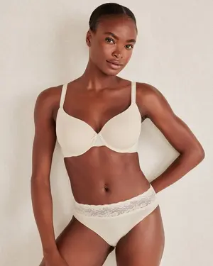 HAVEN WELL WITHIN Cotton Bliss Lightly-lined Perfect Coverage Bra - Beige