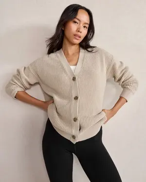 HAVEN WELL WITHIN Organic Cotton Cardigan - Fawn
