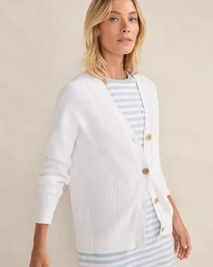 HAVEN WELL WITHIN Organic Cotton Cardigan - White