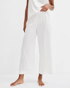 HAVEN WELL WITHIN Washable Silk Sleep Pants - Ivory
