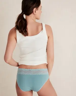 HAVEN WELL WITHIN Cotton Bikini With Lace Waist - Wind
