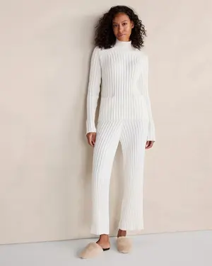 HAVEN WELL WITHIN Organic Cotton Rib Knit Pants