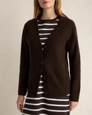 HAVEN WELL WITHIN Cashmere Cardigan - Coffee Bean