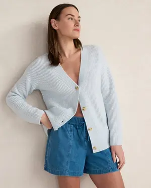 HAVEN WELL WITHIN Cashmere Cardigan - Ice Blue