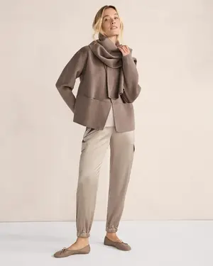 HAVEN WELL WITHIN Washable Silk Drawstring Cargo Joggers