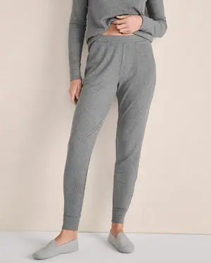 HAVEN WELL WITHIN Ribbed Knit Joggers - Graphite Heather