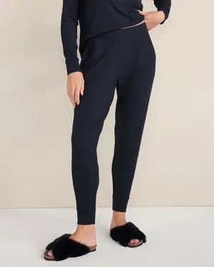 HAVEN WELL WITHIN Drapey Rib Knit Joggers - Nightfall