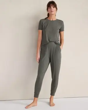 HAVEN WELL WITHIN Drapey Rib Knit Joggers - Nightfall