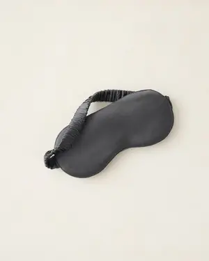 HAVEN WELL WITHIN Washable Silk Eye Mask - Blackened Pearl
