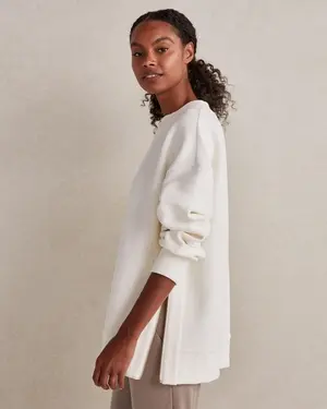 Varley Side Zip Sweatshirt - Egret