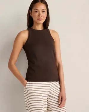HAVEN WELL WITHIN Organic Cotton Tank - Coffee Bean