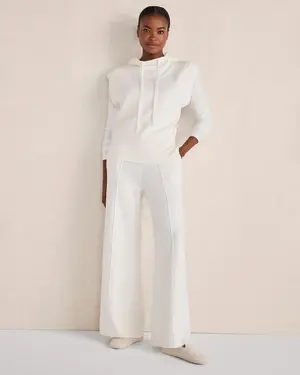 HAVEN WELL WITHIN Organic Cotton Pintuck Wide Leg Pants