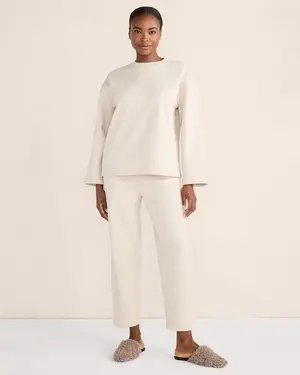 HAVEN WELL WITHIN Luxe Fleece Barrel-leg Pants