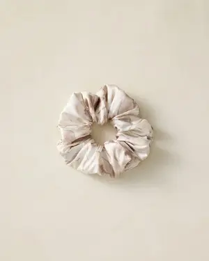 HAVEN WELL WITHIN Washable Silk Tranquil Floral Scrunchie Haze Multicolor