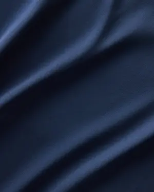 HAVEN WELL WITHIN Washable Silk Chemise With V-neck And Spaghetti Straps - True Navy