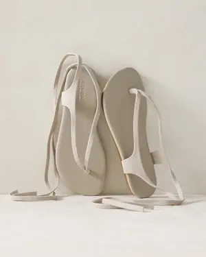 HAVEN WELL WITHIN Haven Well Within Suede Wrap-Up Thong Sandals Shiitake