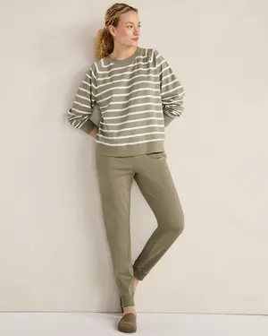 HAVEN WELL WITHIN Organic Cotton Interlock Joggers - Ivory