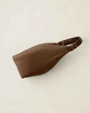 HAVEN WELL WITHIN Washable Silk Puffer Eye Mask - Deep Mocha
