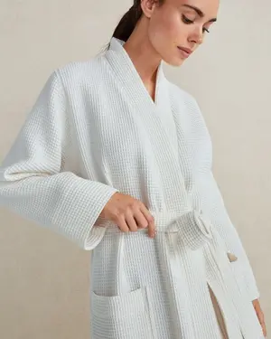 HAVEN WELL WITHIN Organic Cotton Waffle Robe - Sand