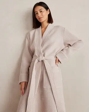 HAVEN WELL WITHIN Organic Cotton Waffle Robe - Sand