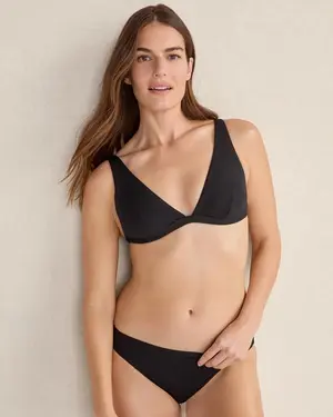 HAVEN WELL WITHIN Mid-rise Bikini Bottoms - Black